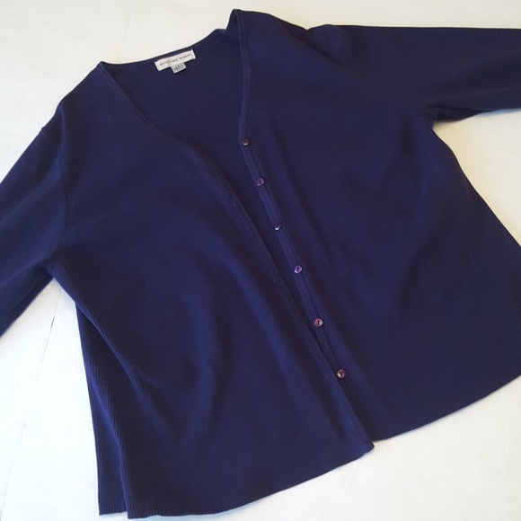 August Max | Tops | August Max Deep Purple Tank And Cardigan Set | Poshmark